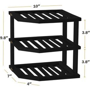 Kitchen | Kitchen Corner Shelf Bamboocorner Cabinet Shelf 4 Tier Plate ...